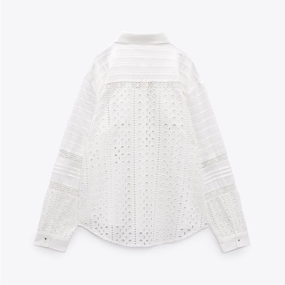 Zara | Tops | Nwt Zara Embroidered Cotton Shirt | Poshmark